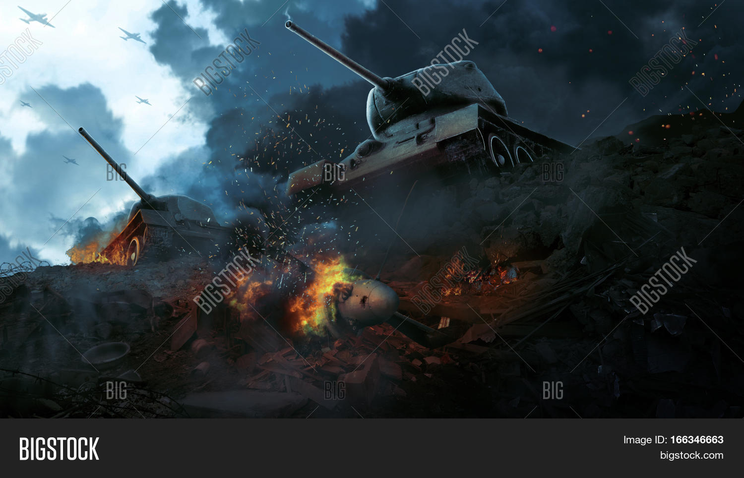 Two Battle Tanks Image & Photo (Free Trial) | Bigstock