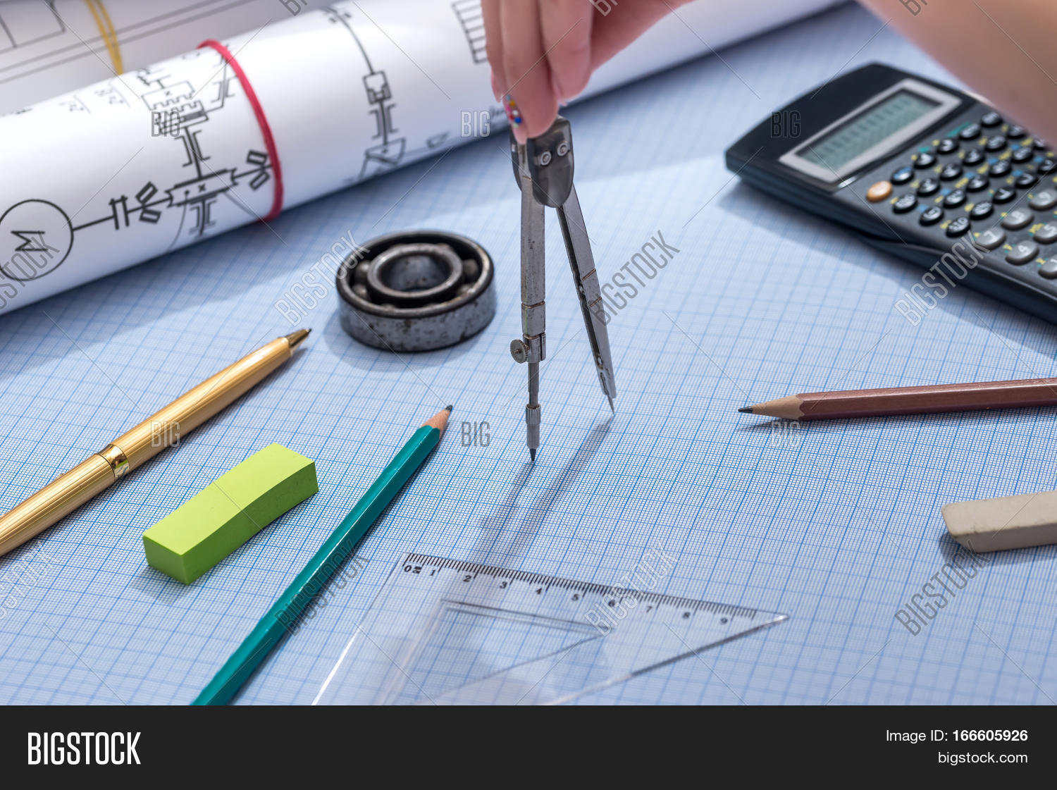 Using Engineer Compass Image & Photo (Free Trial) | Bigstock