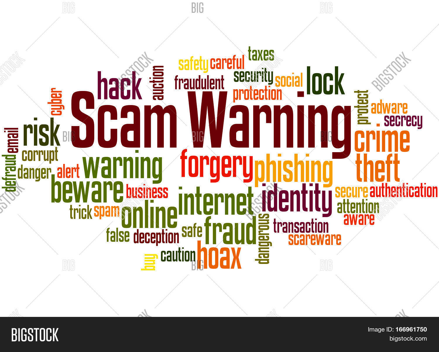 Scam Warning, Word Image & Photo (Free Trial) | Bigstock