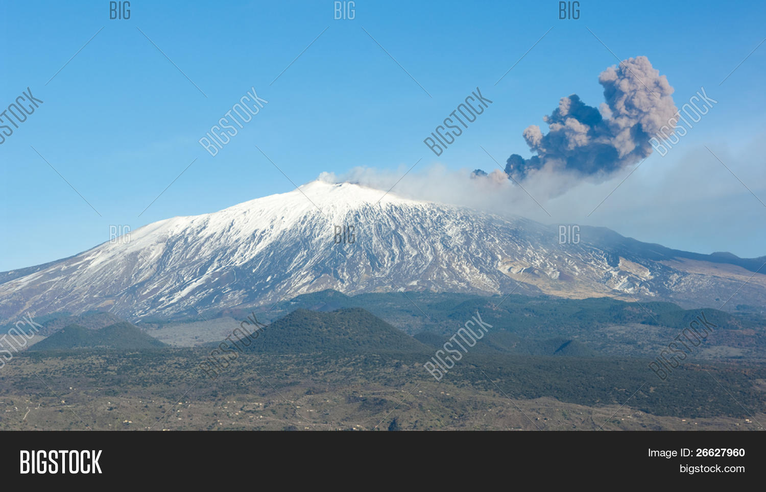 One Side Volcano Etna Image & Photo (Free Trial) | Bigstock