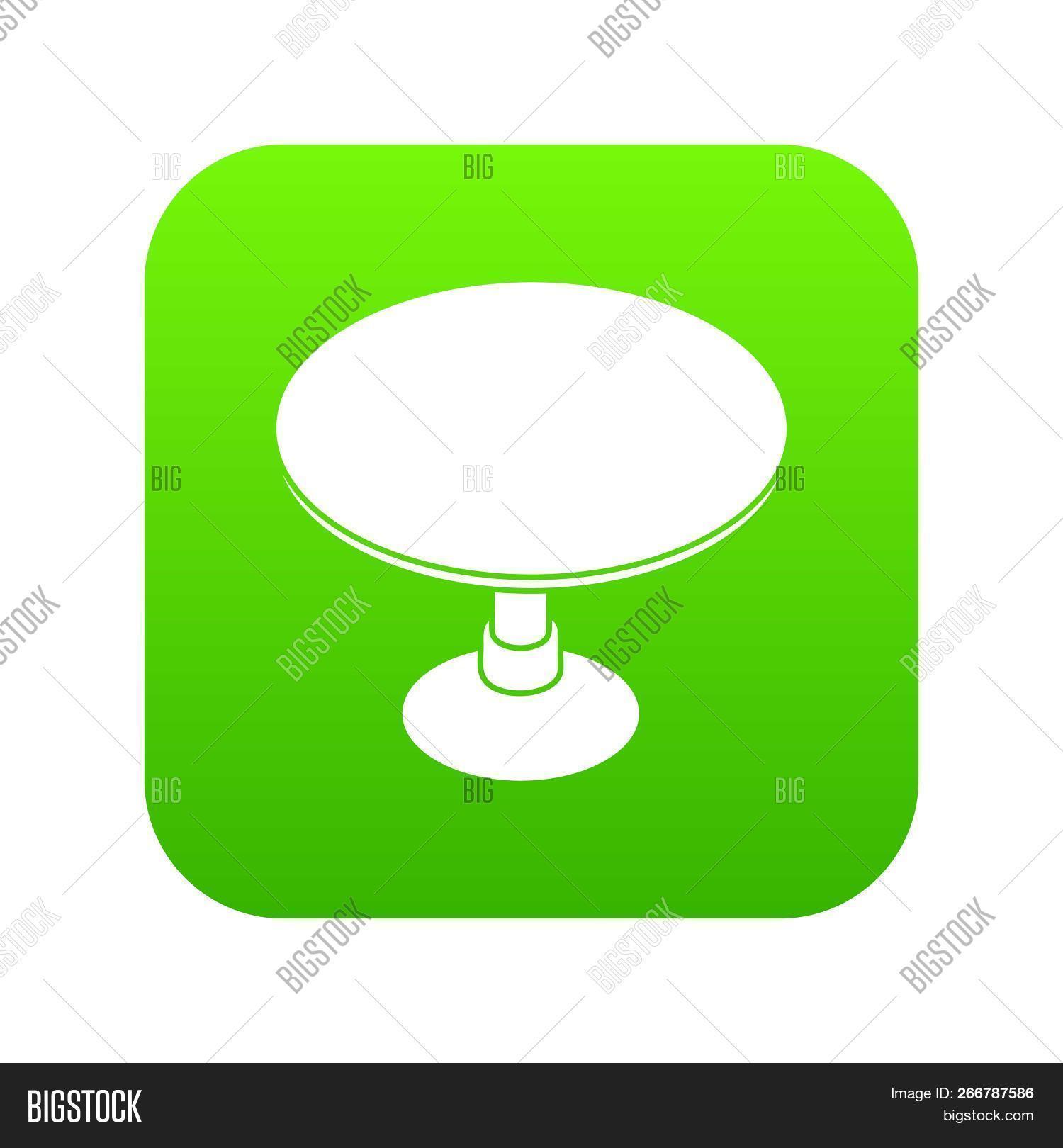 Round Table Icon Green Image & Photo (Free Trial) | Bigstock