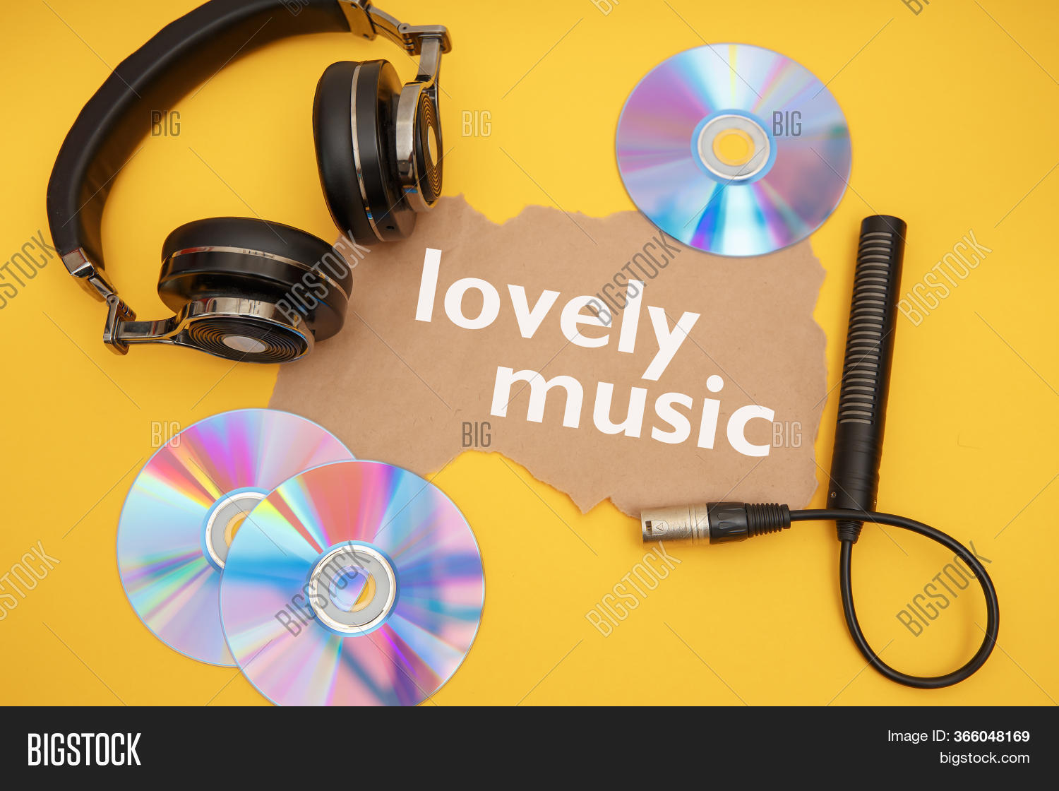 Headphones Music Discs Image & Photo (Free Trial) | Bigstock