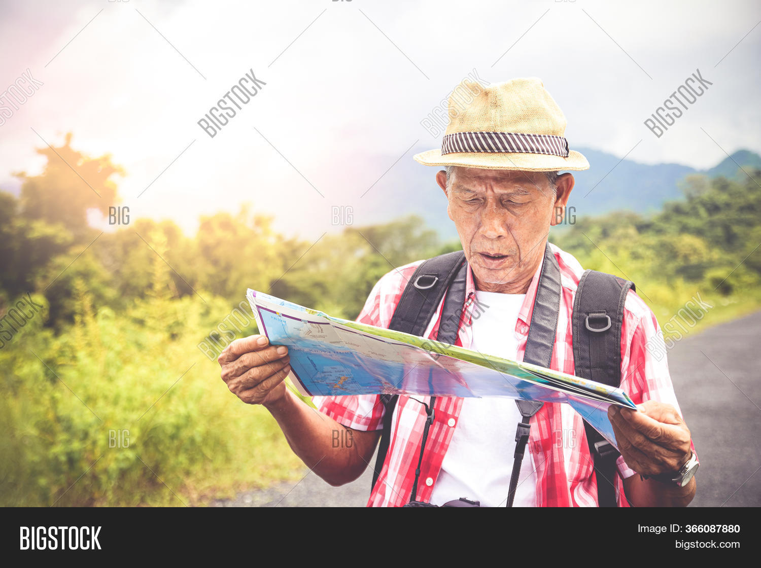 Senior Man Backpacking Image & Photo (Free Trial) | Bigstock
