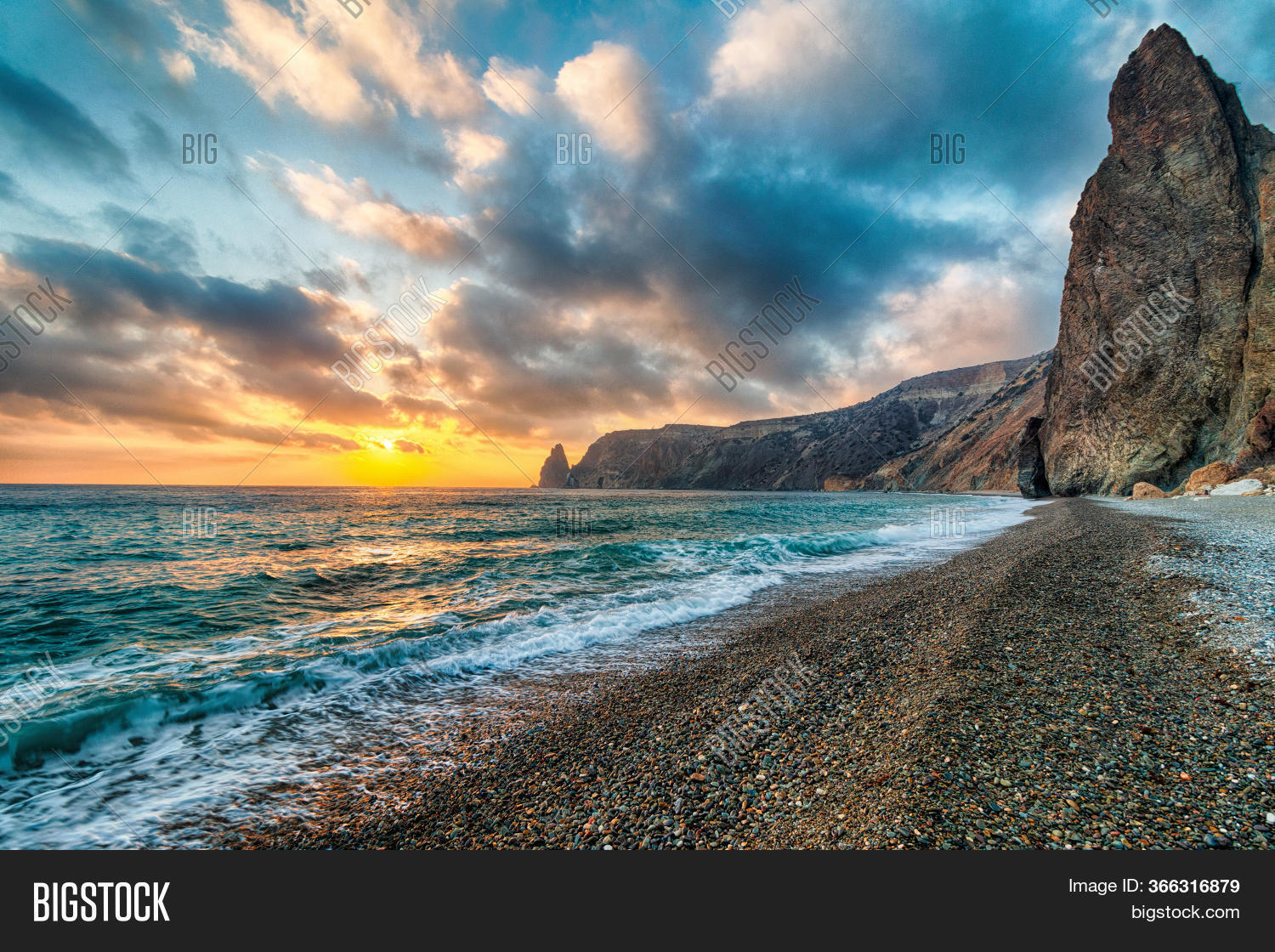Bright Sea Sunset. Image & Photo (Free Trial) | Bigstock