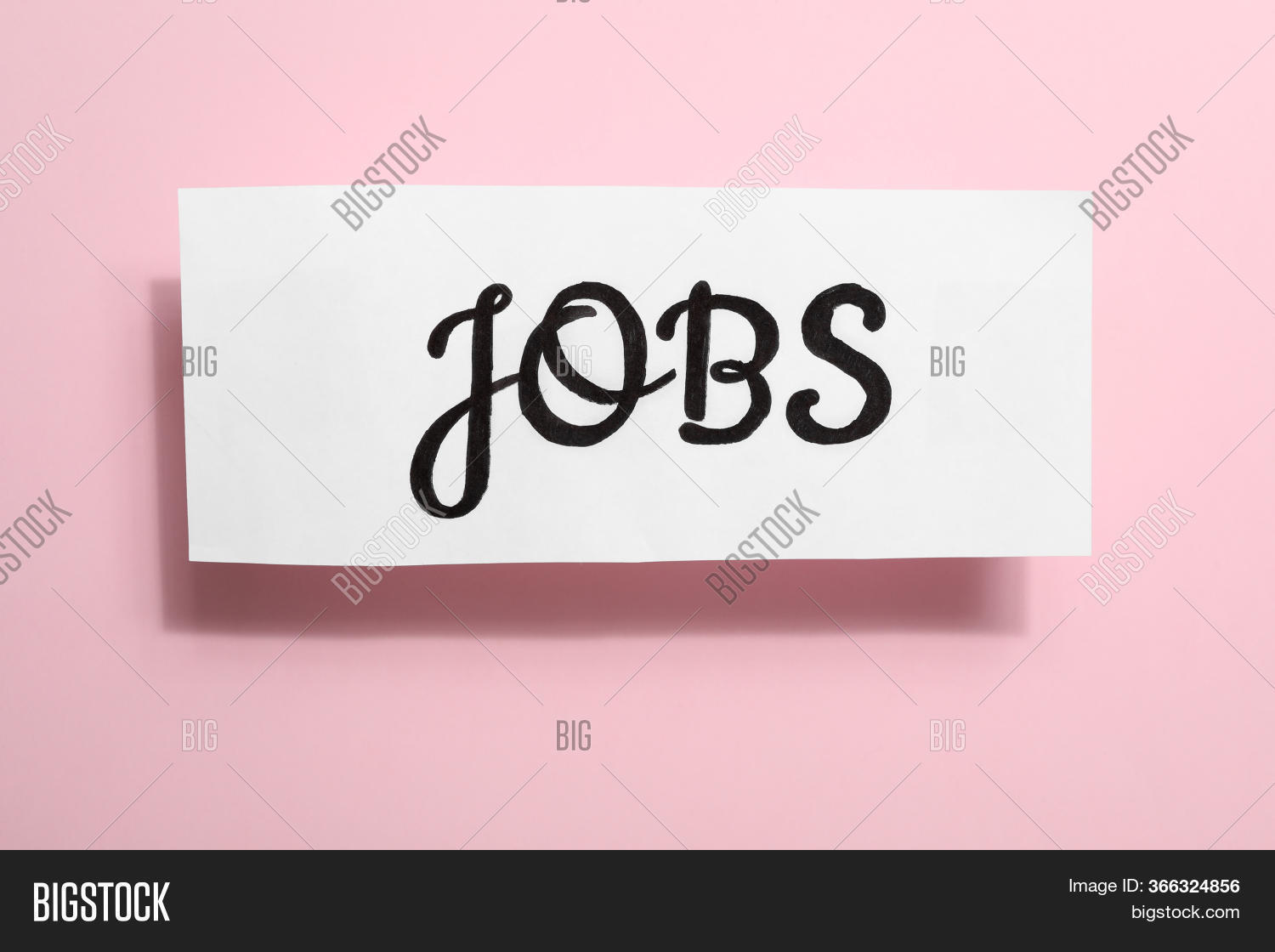Card Word Jobs On Pink Image & Photo (Free Trial) | Bigstock