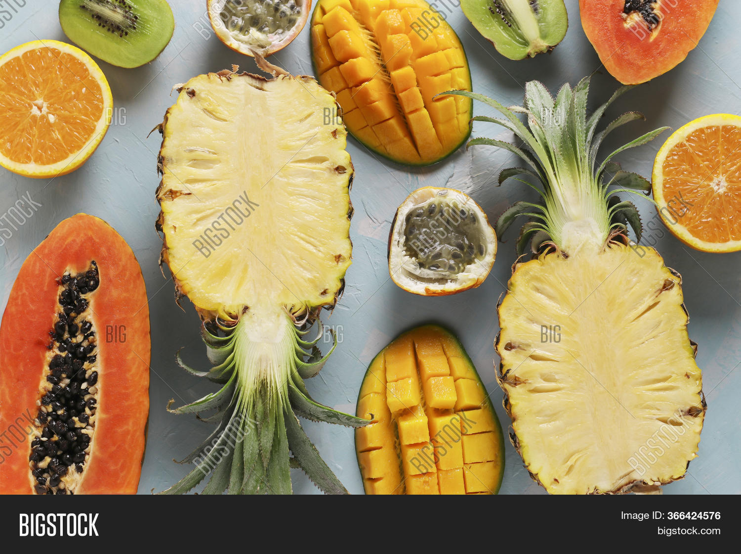 Halves Tropical Fruits Image & Photo (Free Trial) | Bigstock
