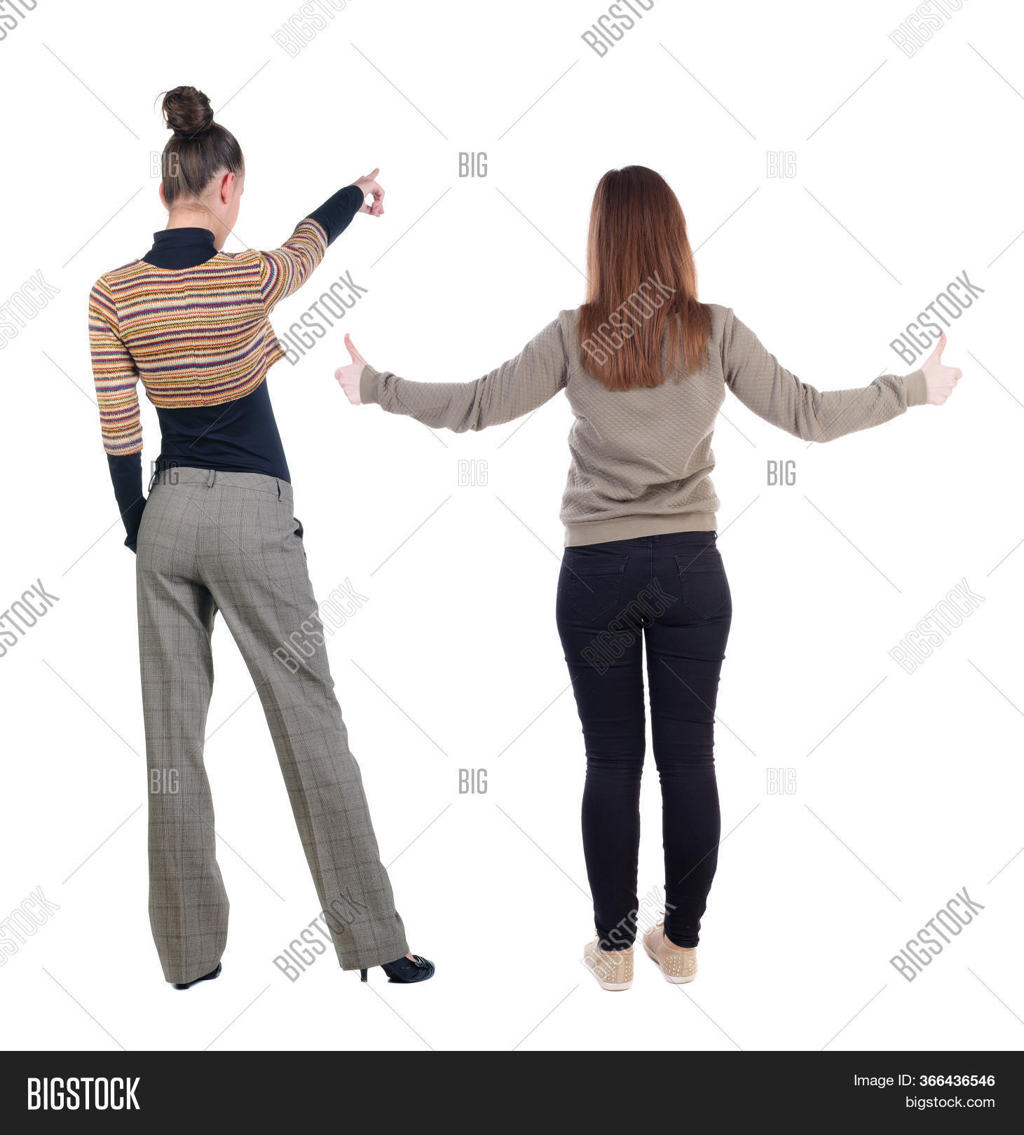 Back View Two Pointing Image & Photo (Free Trial) | Bigstock