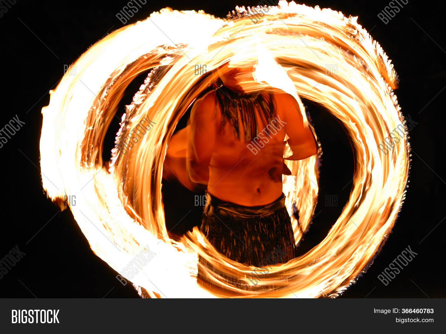Man Swing Ball Fire On Image & Photo (Free Trial) | Bigstock