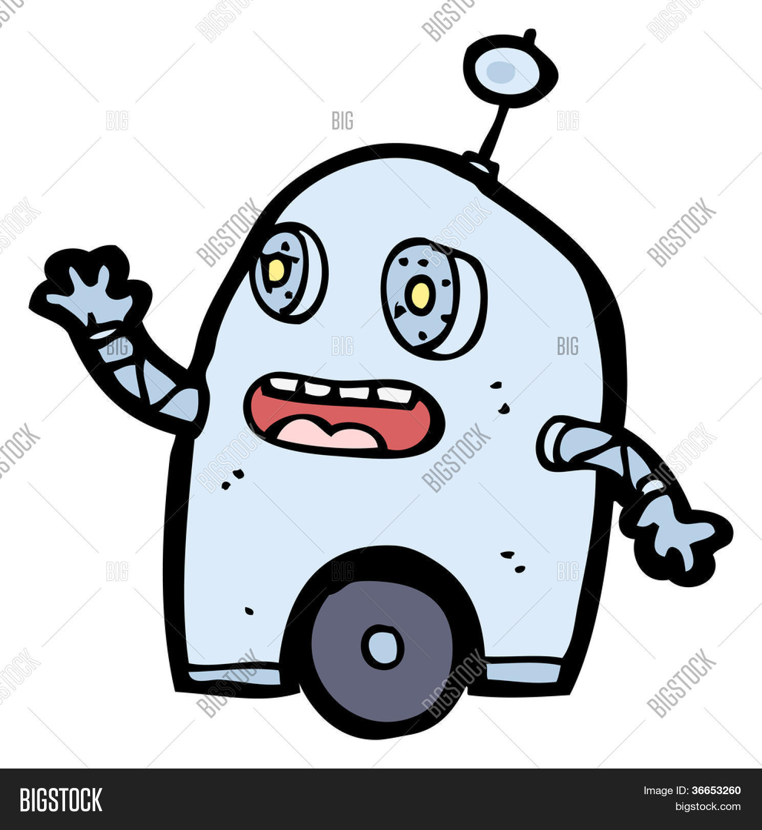 Cartoon Little Robot Image & Photo (Free Trial) | Bigstock