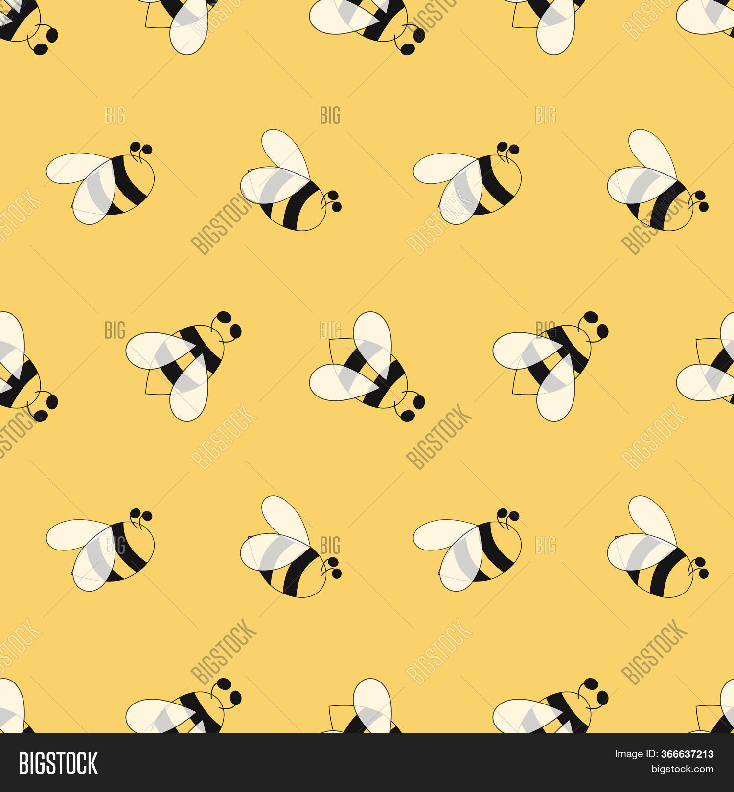 Bees Seamless Pattern Image & Photo (Free Trial) | Bigstock