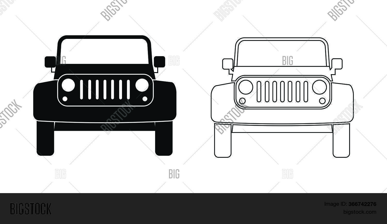 Suv Car Front View Vector & Photo (Free Trial) | Bigstock