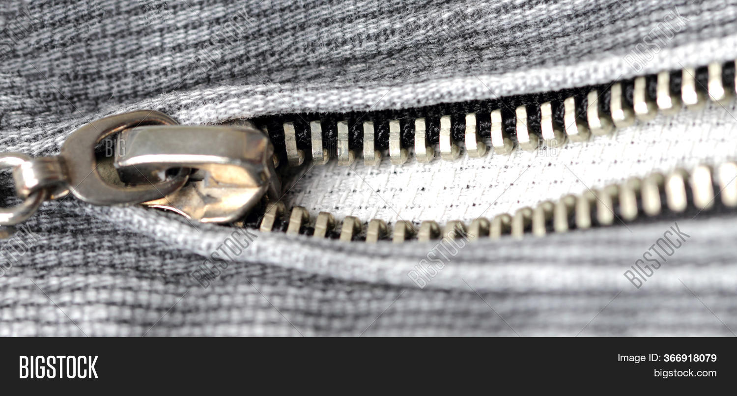 Zipper On Gray Denim Image & Photo (Free Trial) | Bigstock
