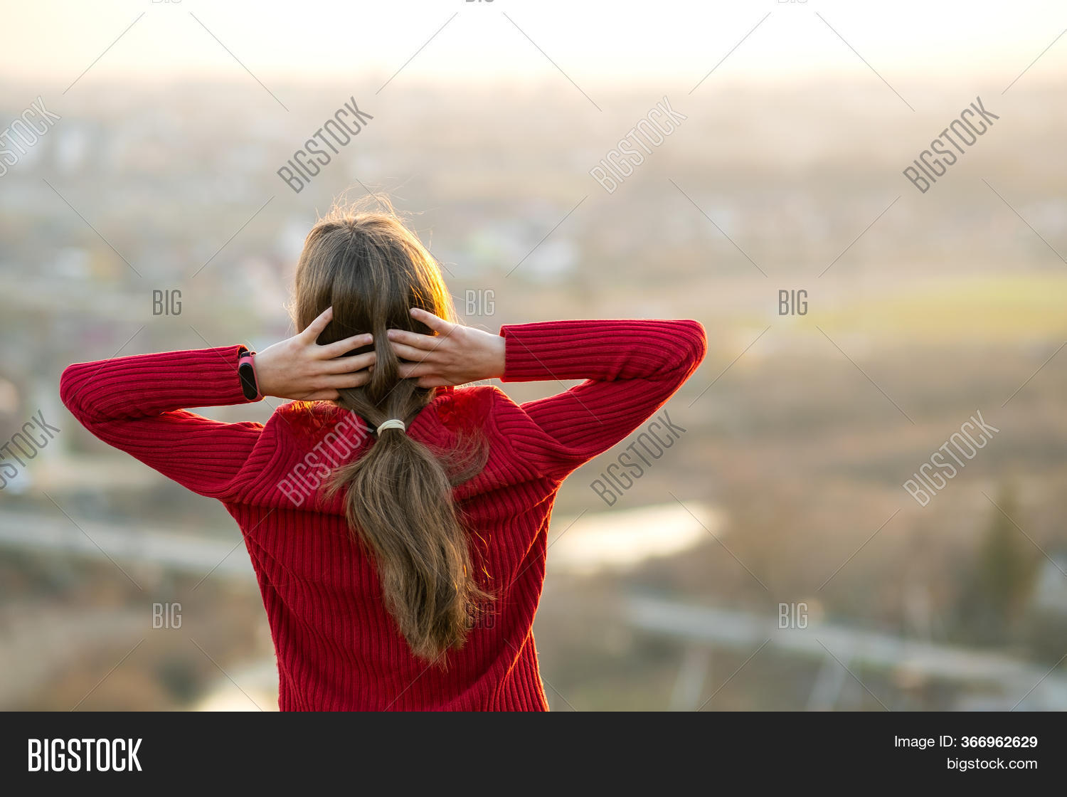 Young Woman Red Jacket Image And Photo Free Trial Bigstock
