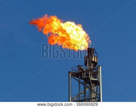 Gas Flare Releasing Image & Photo (Free Trial) | Bigstock