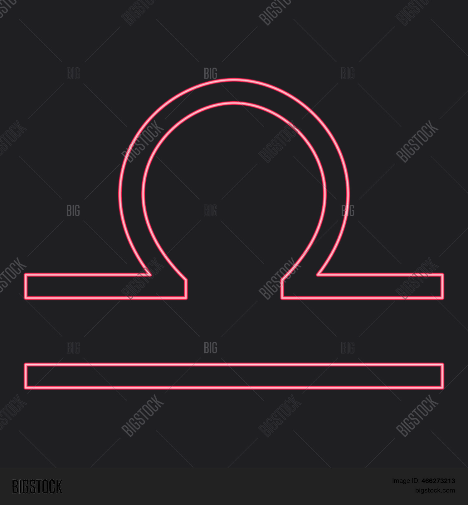 Neon Libra Symbol Vector & Photo (Free Trial) | Bigstock