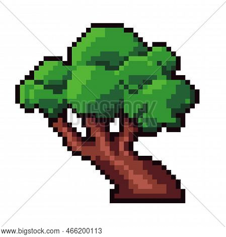 Pixelated Tree Wide Vector & Photo (Free Trial) | Bigstock