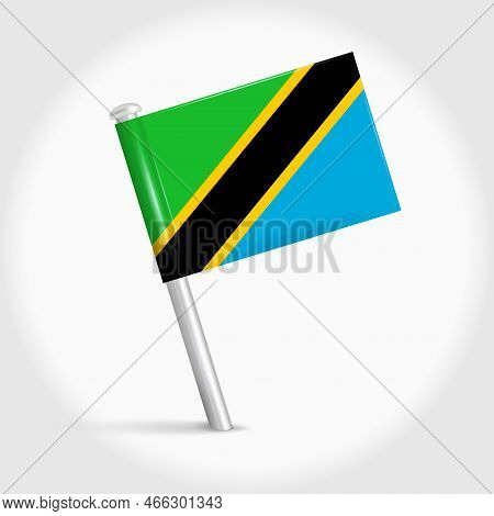 Tanzania Map Pin Flag Vector & Photo (Free Trial) | Bigstock