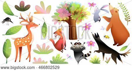 Forest Animals Zoo Vector & Photo (Free Trial) | Bigstock
