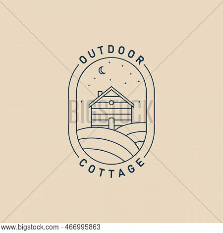 Cottage Line Art Logo Vector & Photo (Free Trial) | Bigstock