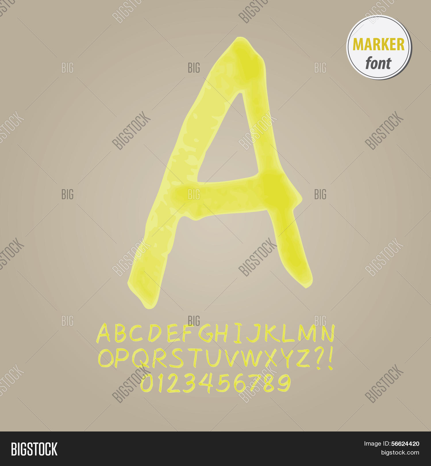 Yellow Marker Vector & Photo (Free Trial) | Bigstock