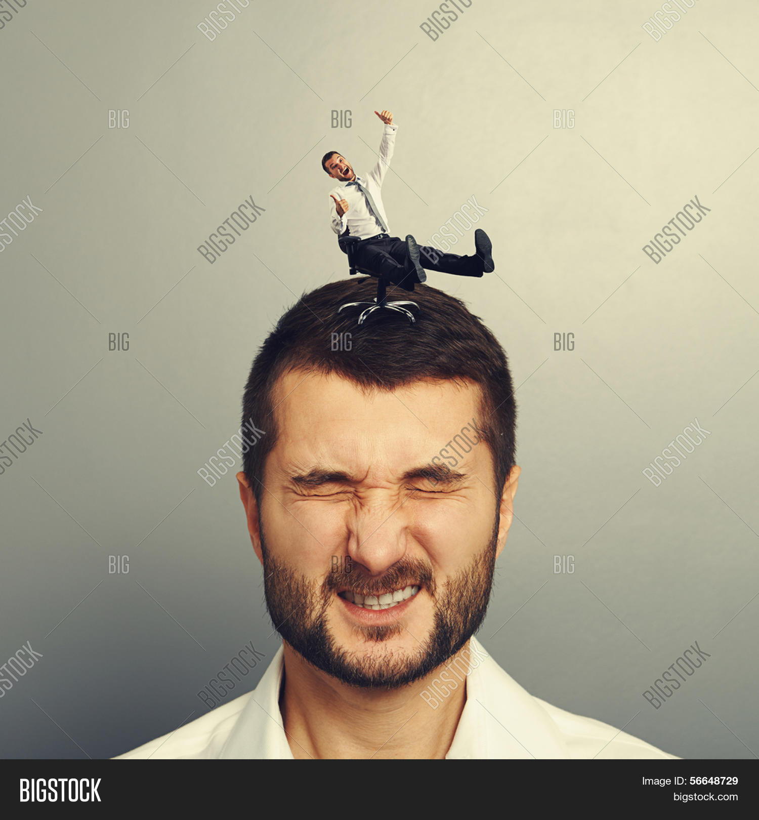 Crazy Man Rolling On Image & Photo (Free Trial) | Bigstock