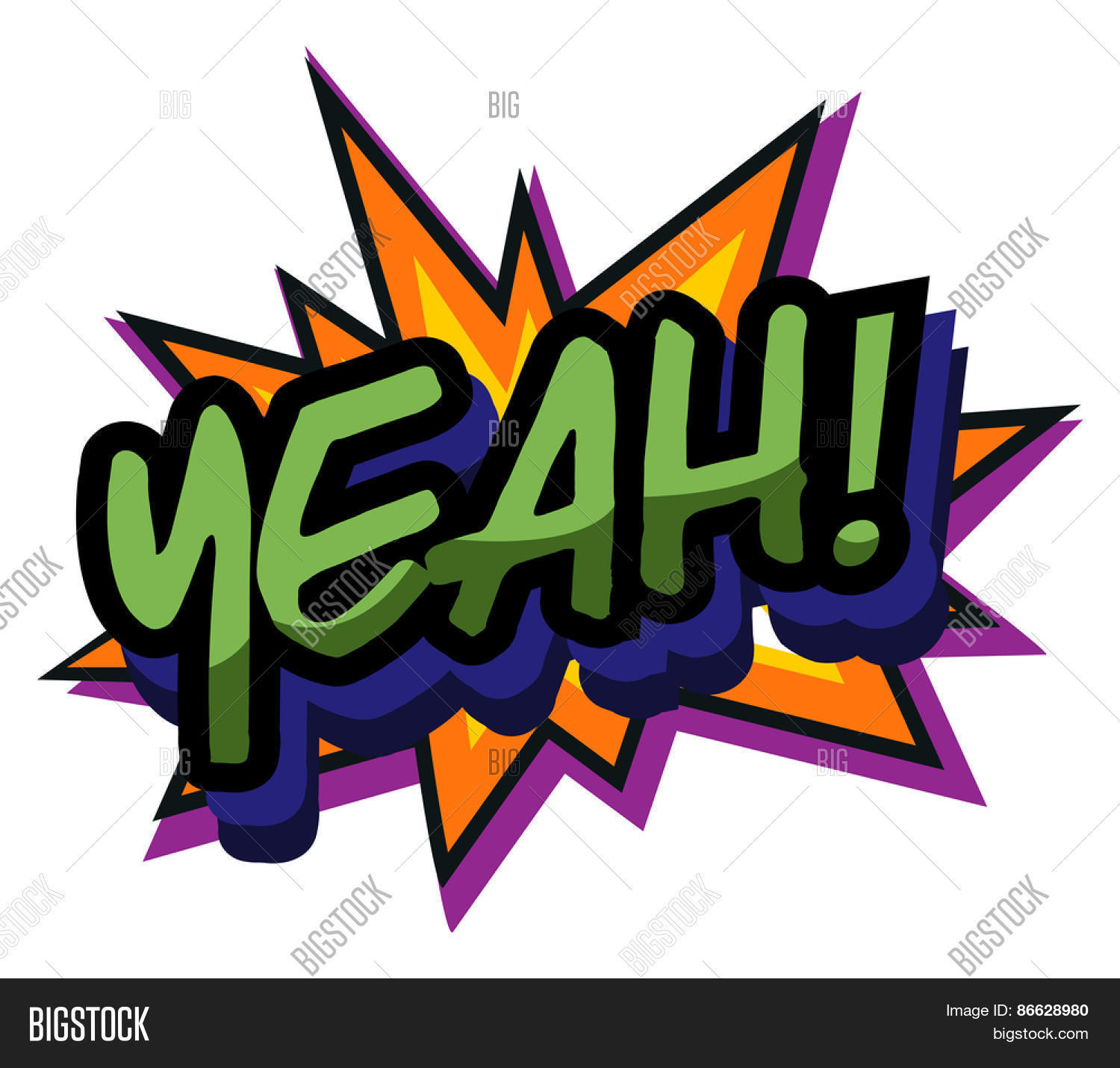 Vector y foto Yeah Comic Book. (prueba gratis) | Bigstock