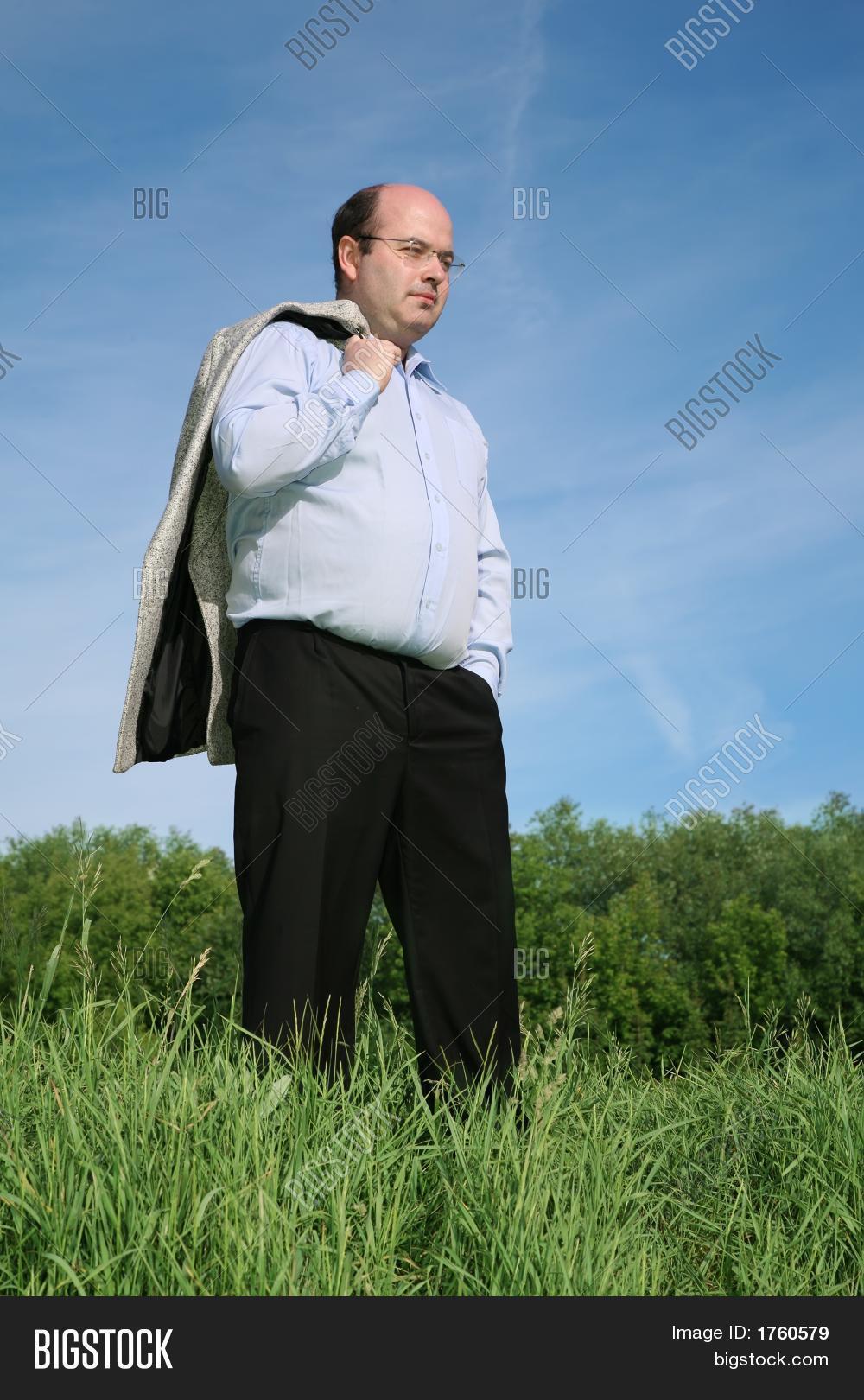 Fat Man Grass Image & Photo (Free Trial) | Bigstock
