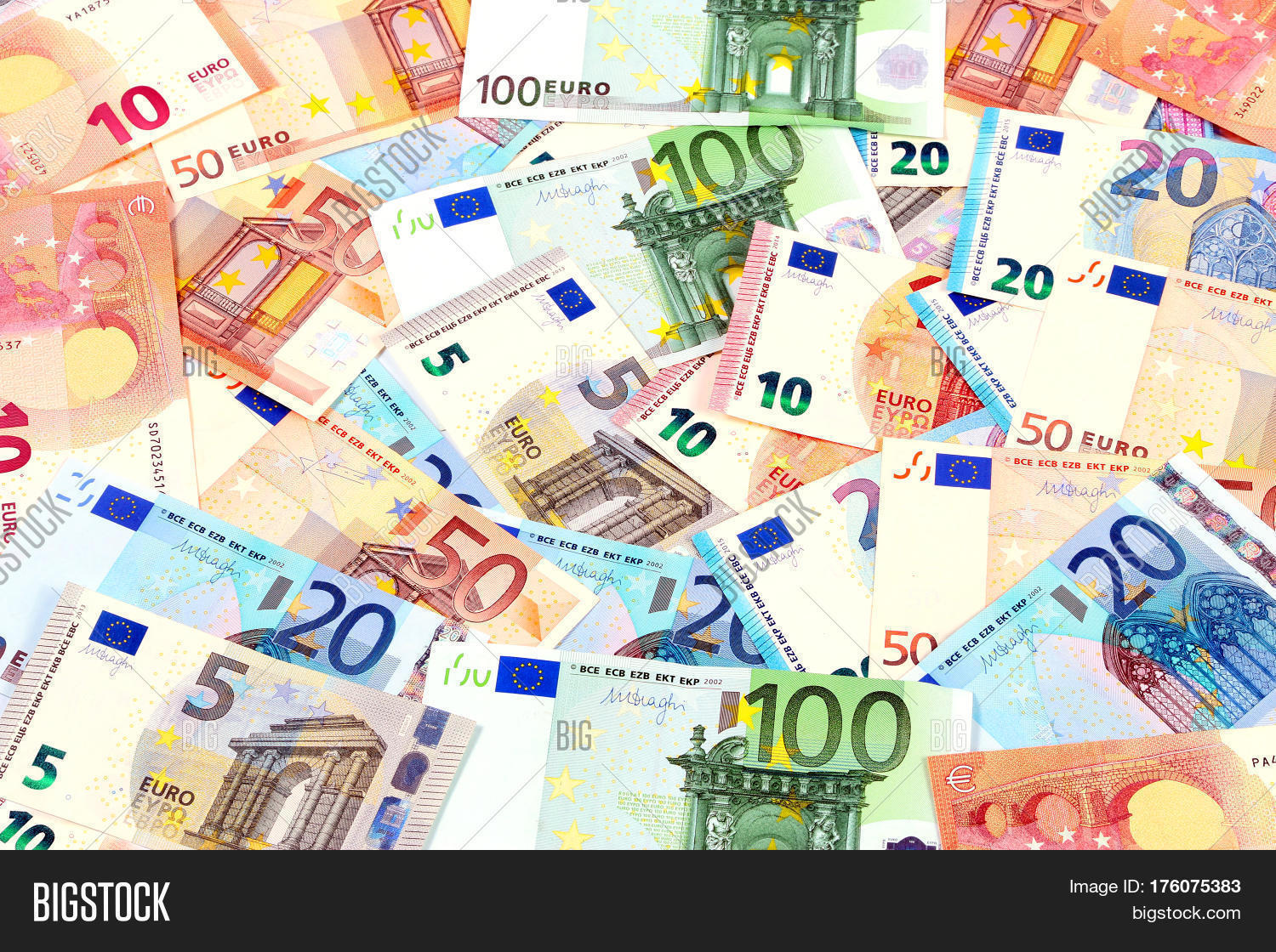 Euro Bunch Paper Bills Image & Photo (Free Trial) | Bigstock