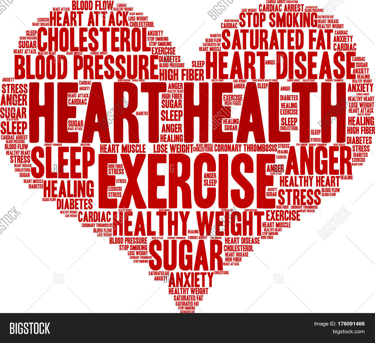 Heart Health Word Vector & Photo (Free Trial) | Bigstock