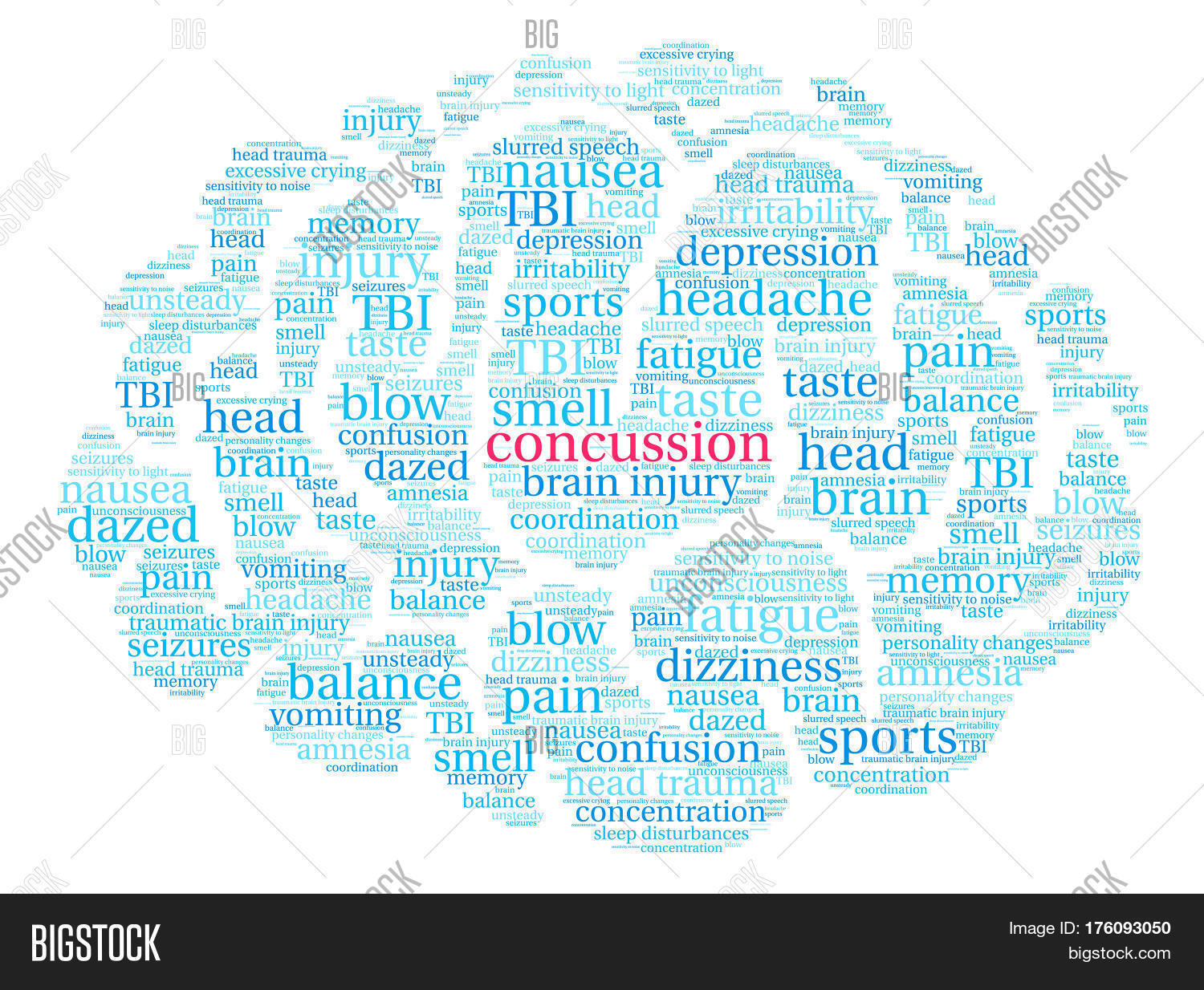 Concussion Word Cloud Vector & Photo (Free Trial) | Bigstock