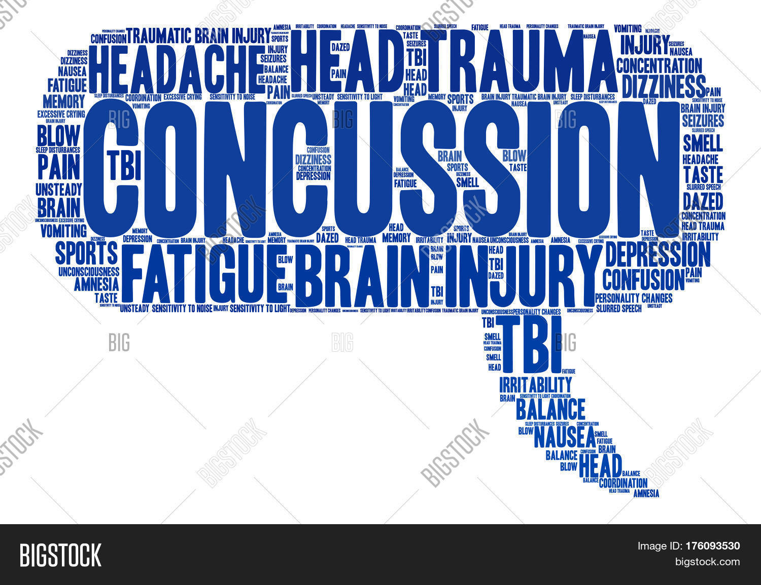Concussion Word Cloud Vector & Photo (Free Trial) | Bigstock
