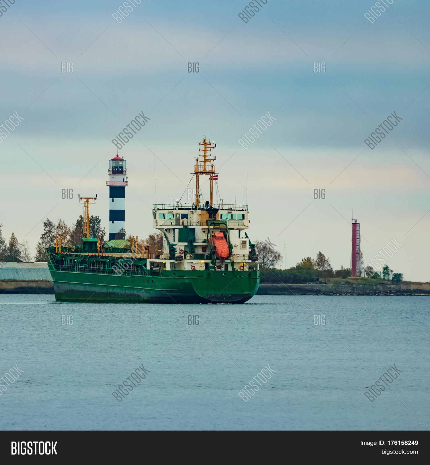 Green Cargo Ship Image & Photo (Free Trial) | Bigstock
