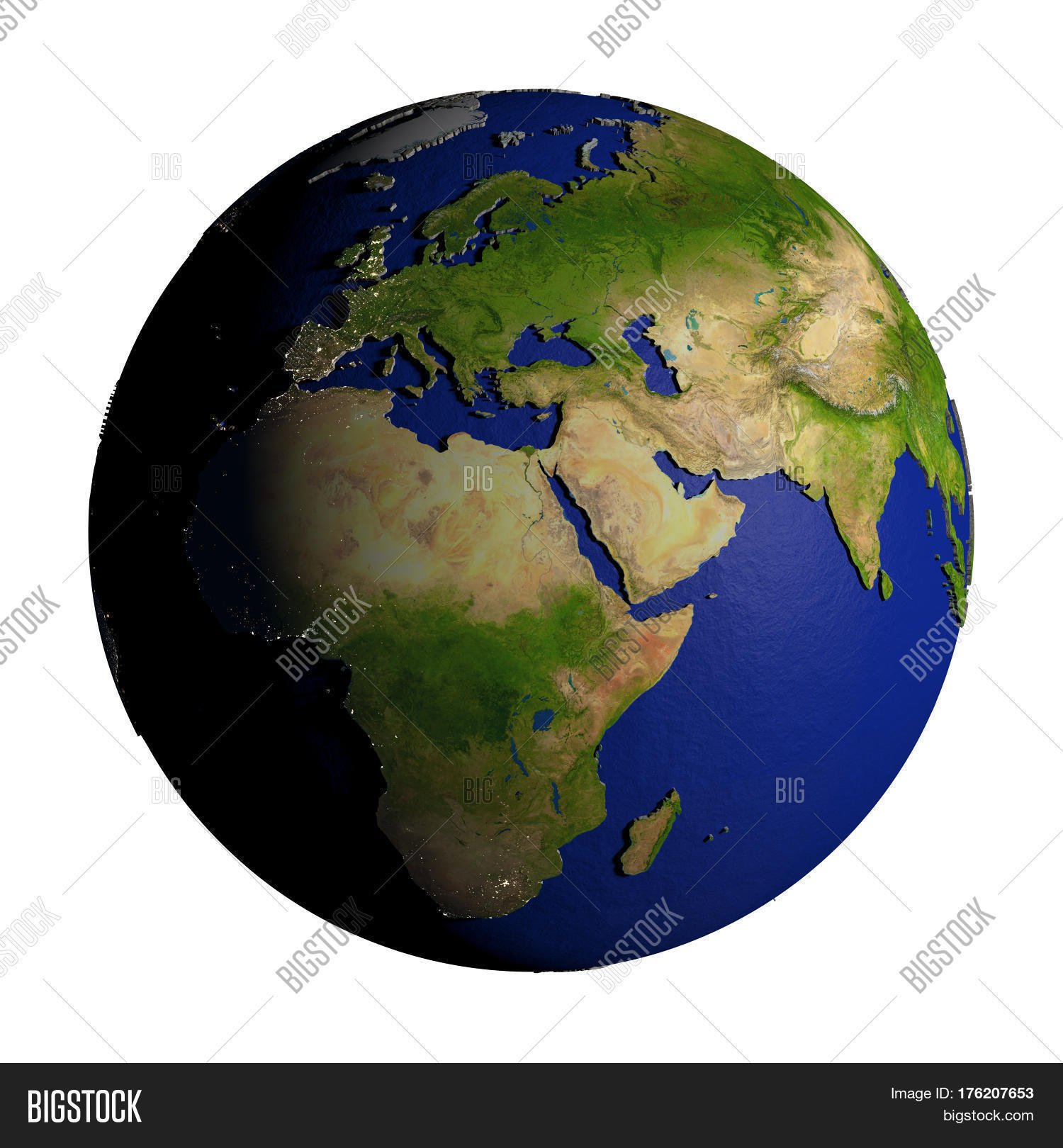 Emea Region On Earth Image & Photo (Free Trial) | Bigstock