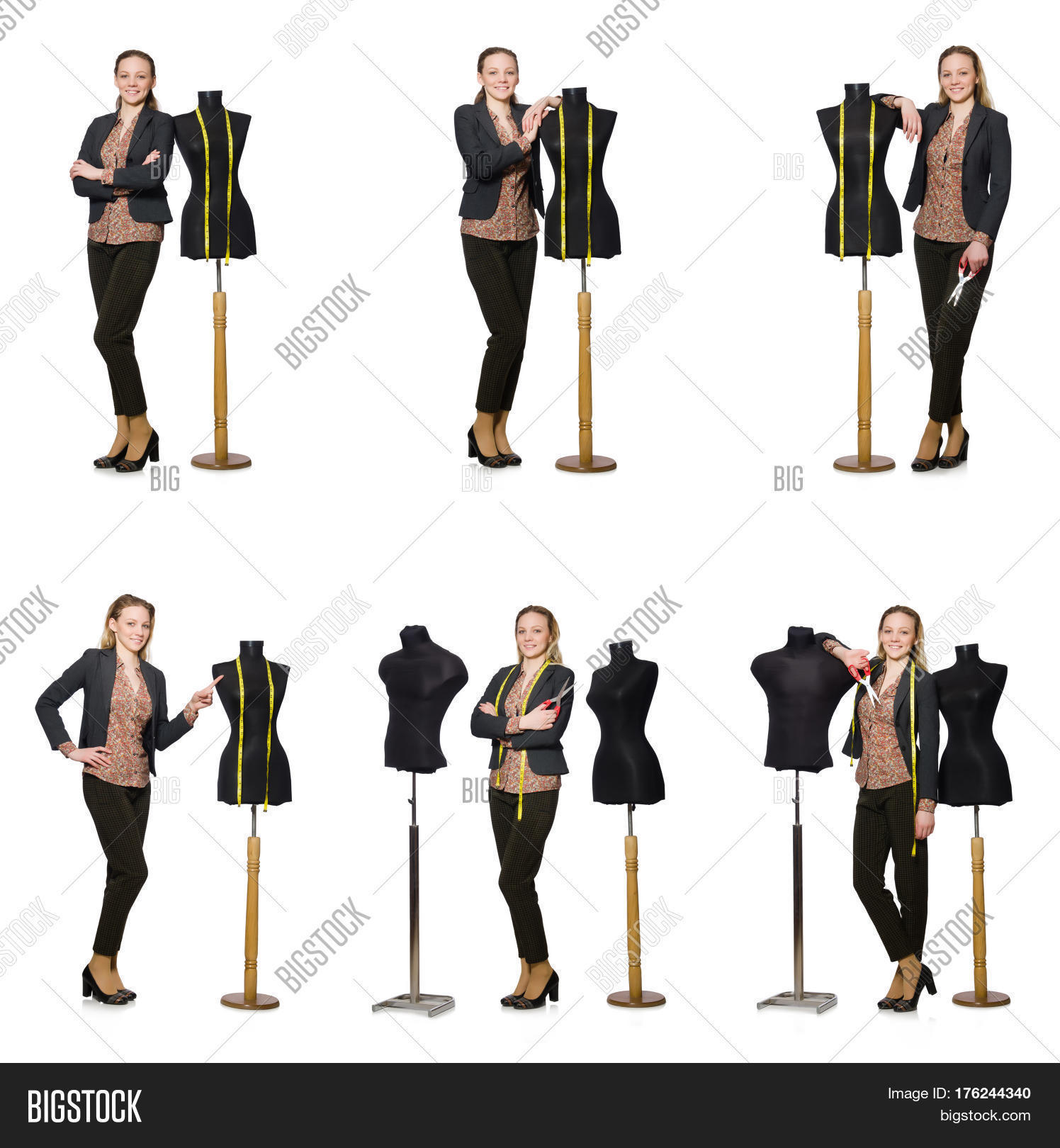 Woman Tailor Isolated Image & Photo (Free Trial) | Bigstock