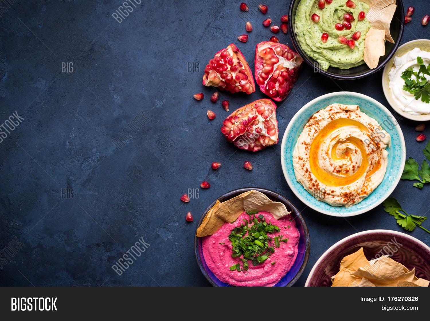 Colorful Hummus Bowls Image & Photo (Free Trial) | Bigstock