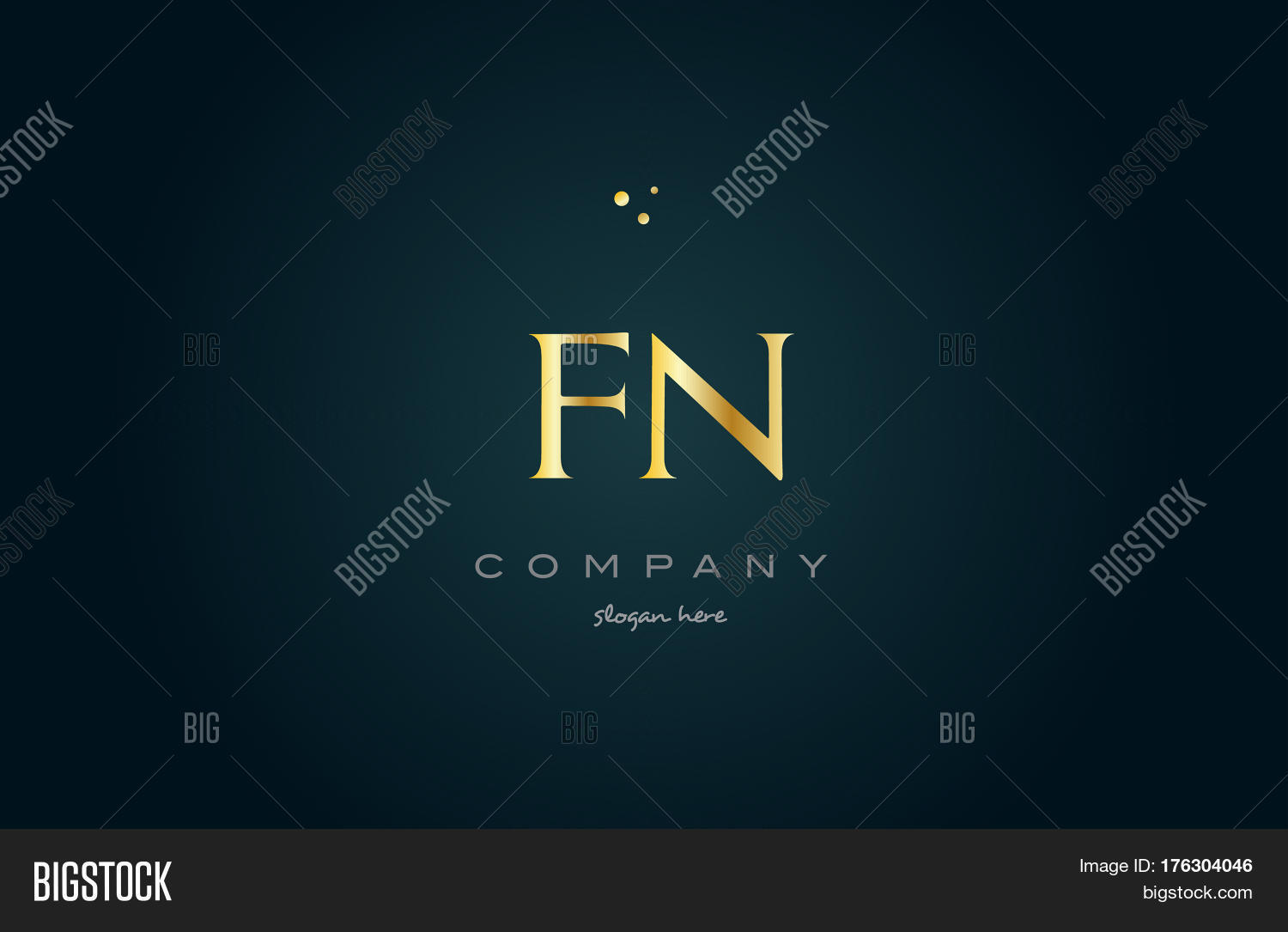 Fn F N Gold Golden Vector & Photo (Free Trial) | Bigstock