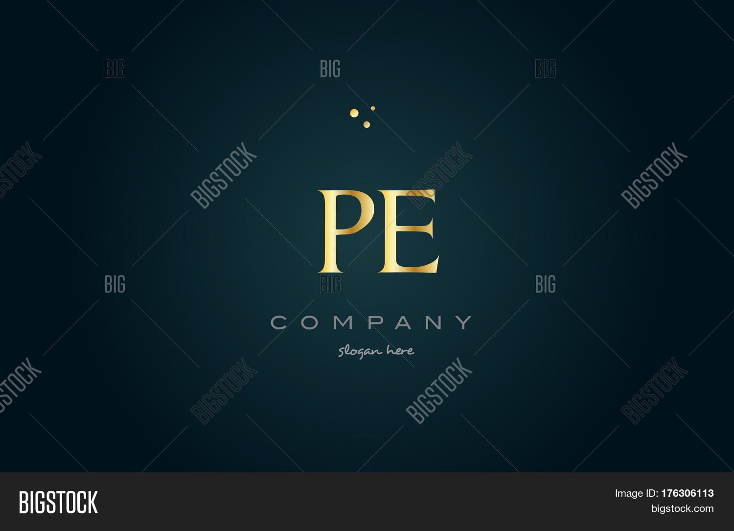Pe P E Gold Golden Vector & Photo (Free Trial) | Bigstock