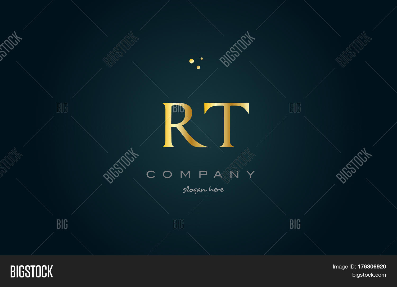 Rt R T Gold Golden Vector & Photo (Free Trial) | Bigstock