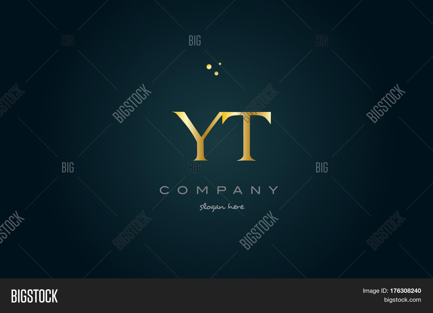 Yt Y T Gold Golden Vector & Photo (Free Trial) | Bigstock