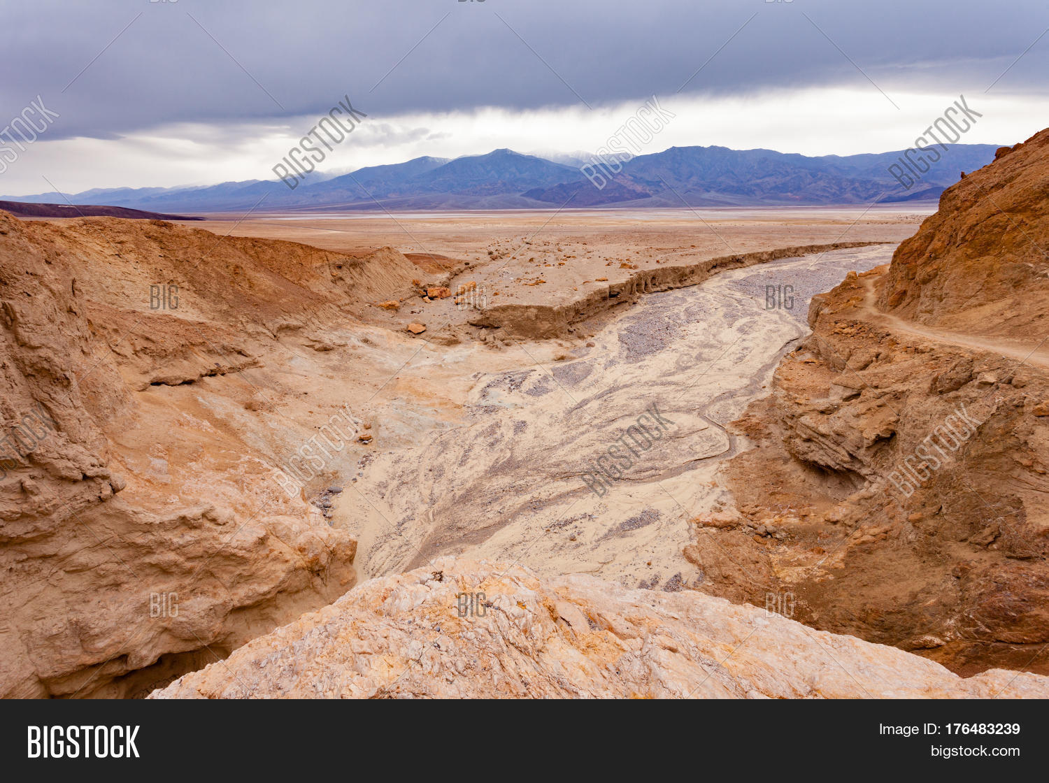 Arroyo Into Badwater Image & Photo (Free Trial) | Bigstock