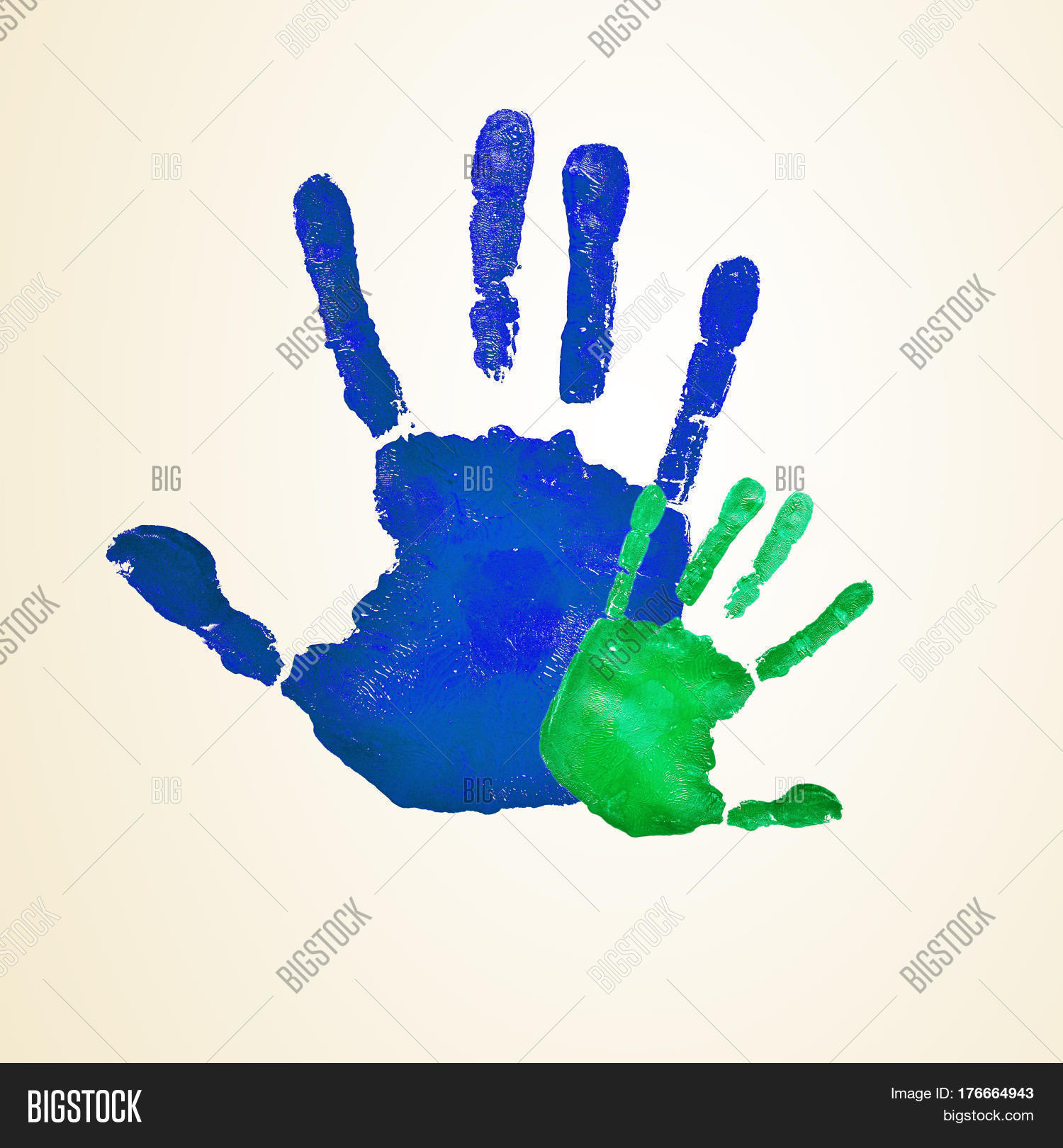 Blue Handprint Adult Image & Photo (Free Trial) | Bigstock