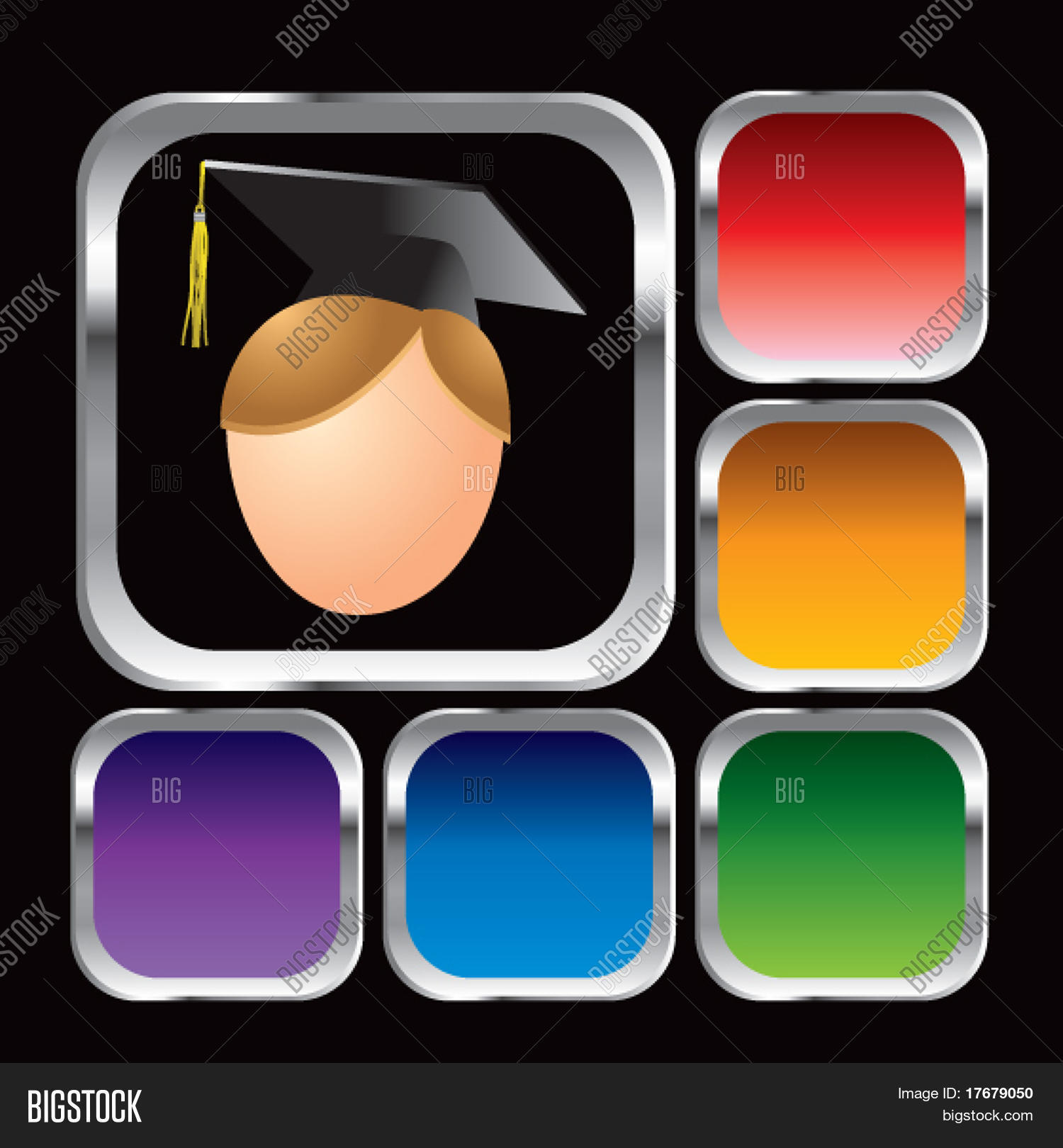 Graduate Head On Vector & Photo (Free Trial) | Bigstock