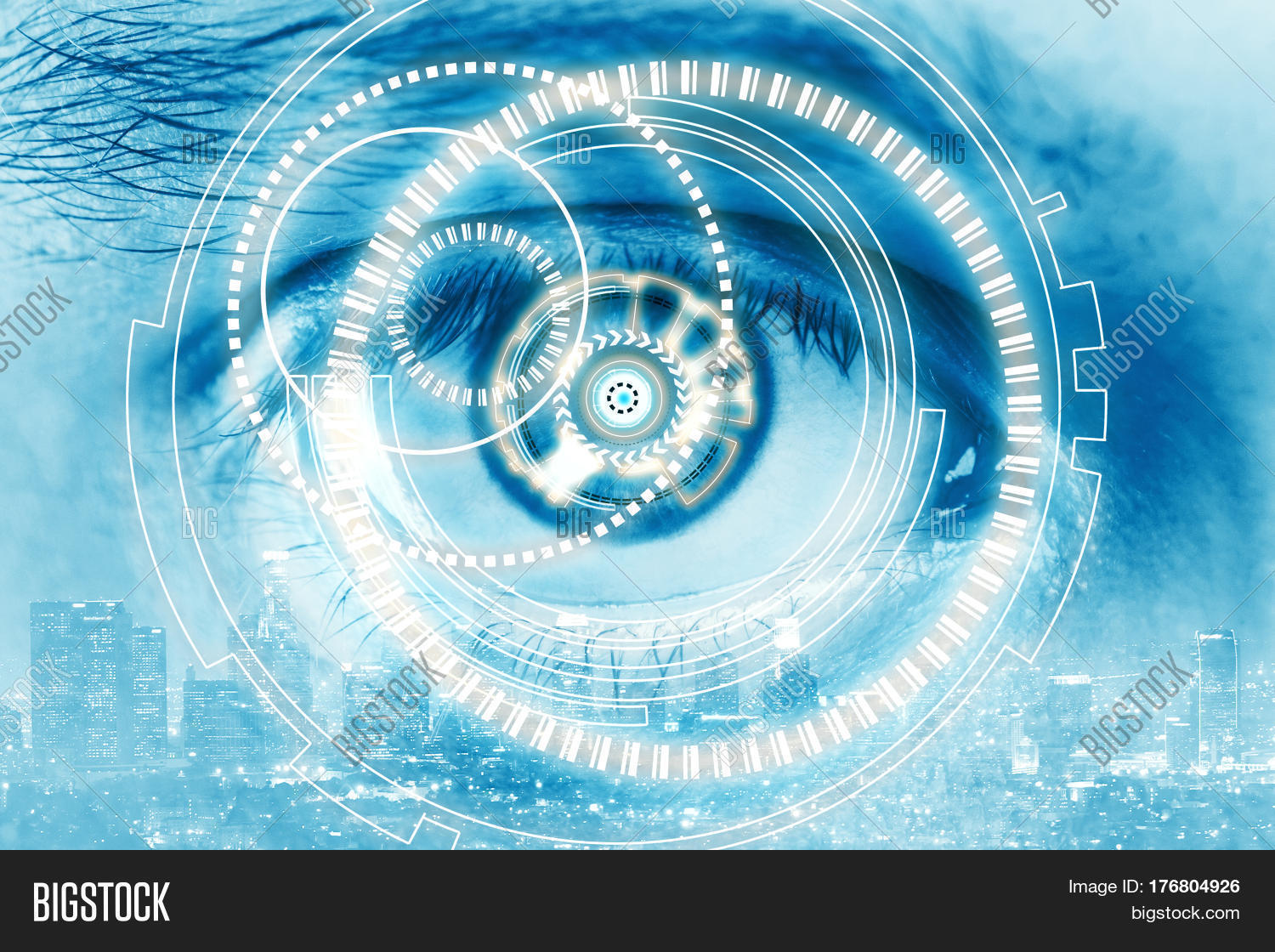 Close Blue Cyber Eye Image & Photo (Free Trial) | Bigstock
