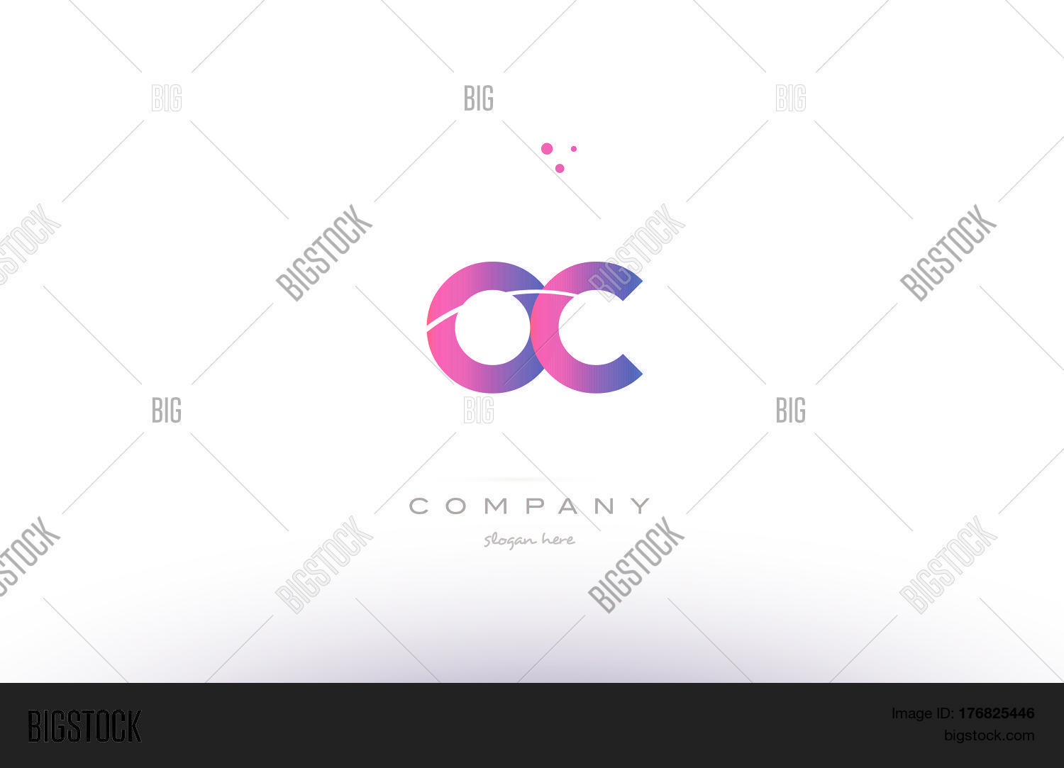 Oc O C Pink Modern Vector & Photo (Free Trial) | Bigstock