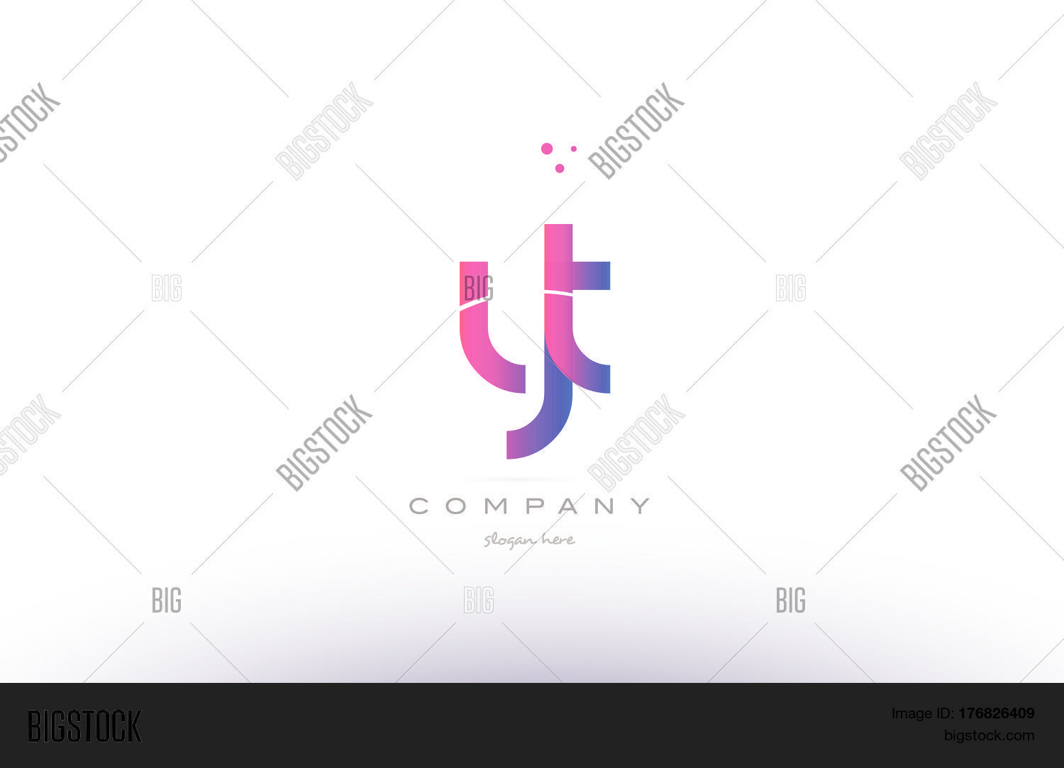 Yt Y T Pink Modern Vector & Photo (Free Trial) | Bigstock