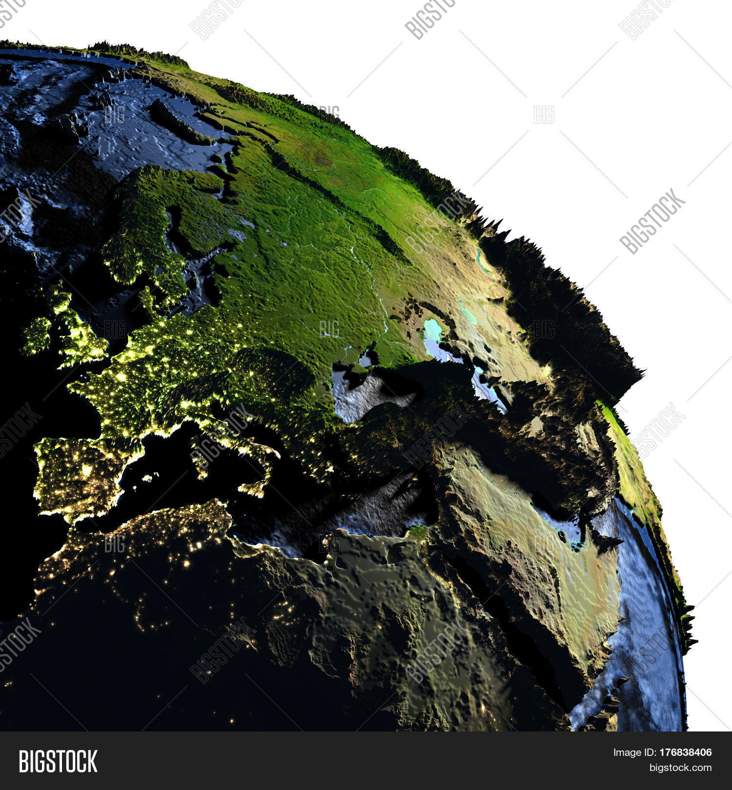 Emea Region On Earth Image & Photo (Free Trial) | Bigstock