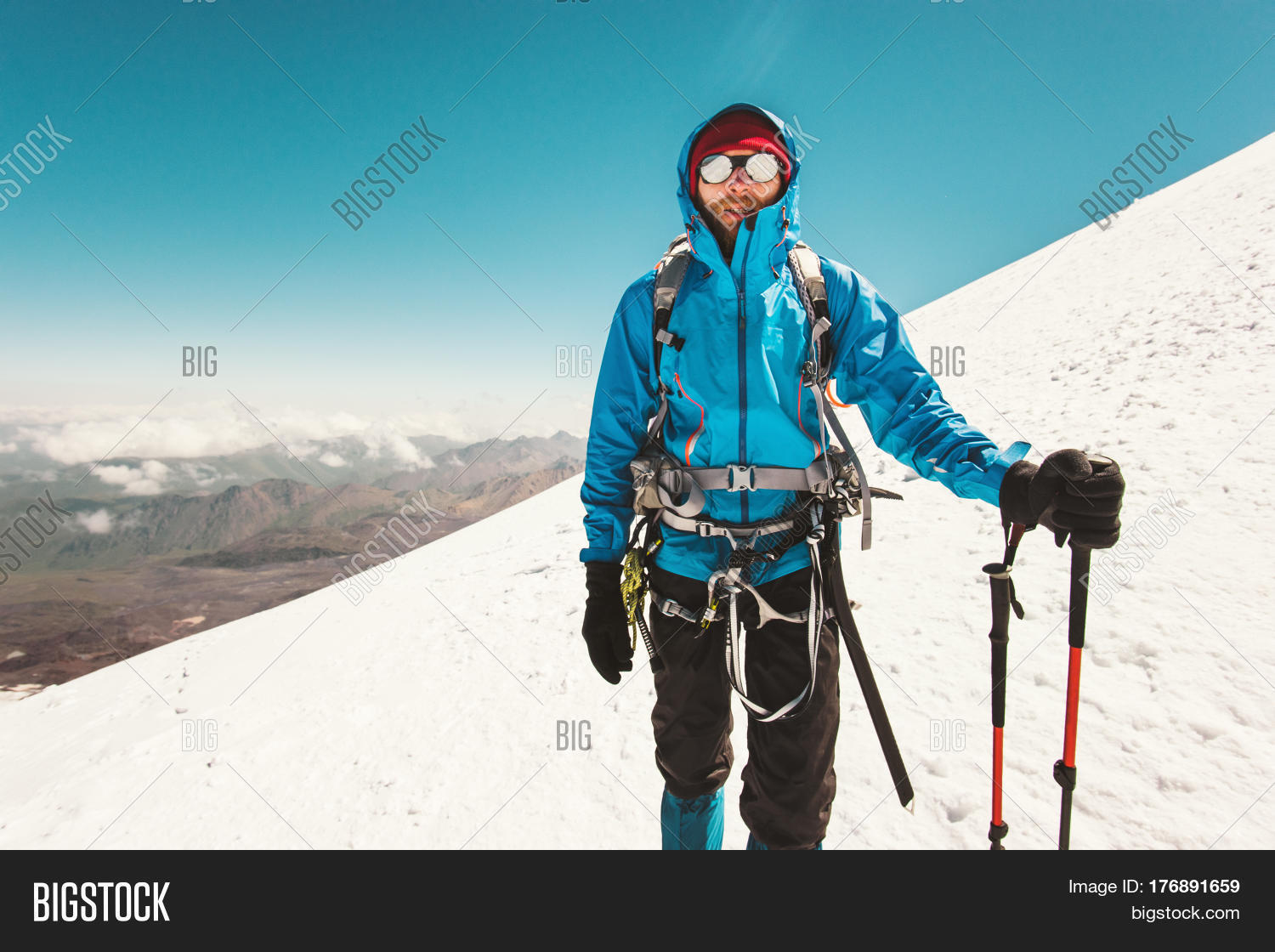 Man Alpinist Mountain Image & Photo (Free Trial) | Bigstock