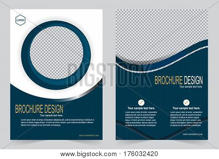 Navy Blue Brochure Vector & Photo (Free Trial) | Bigstock
