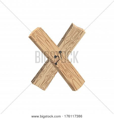 Letter X Wood Board Vector & Photo (Free Trial) | Bigstock