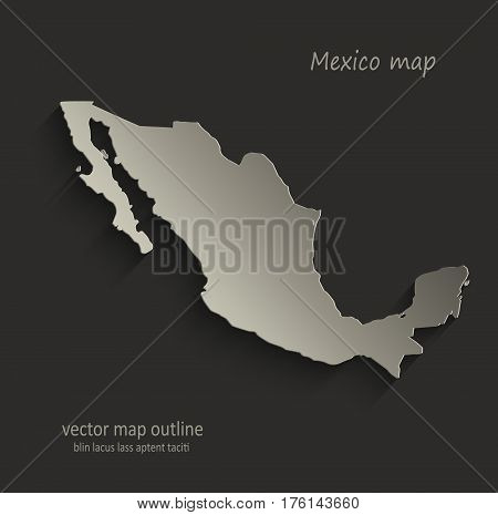 Mexico Map Outline Vector & Photo (Free Trial) | Bigstock